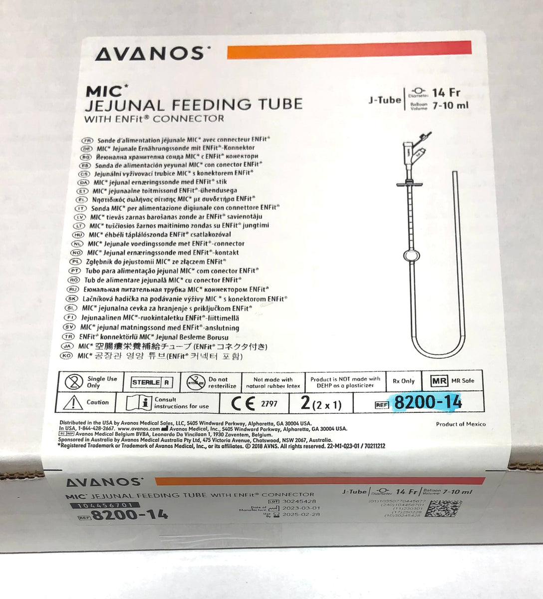 MIC* Jejunal Feeding Tube with ENFit® Connector 14 Fr 8200-14 EXP 02/2 – Ma Deuce Trading Post