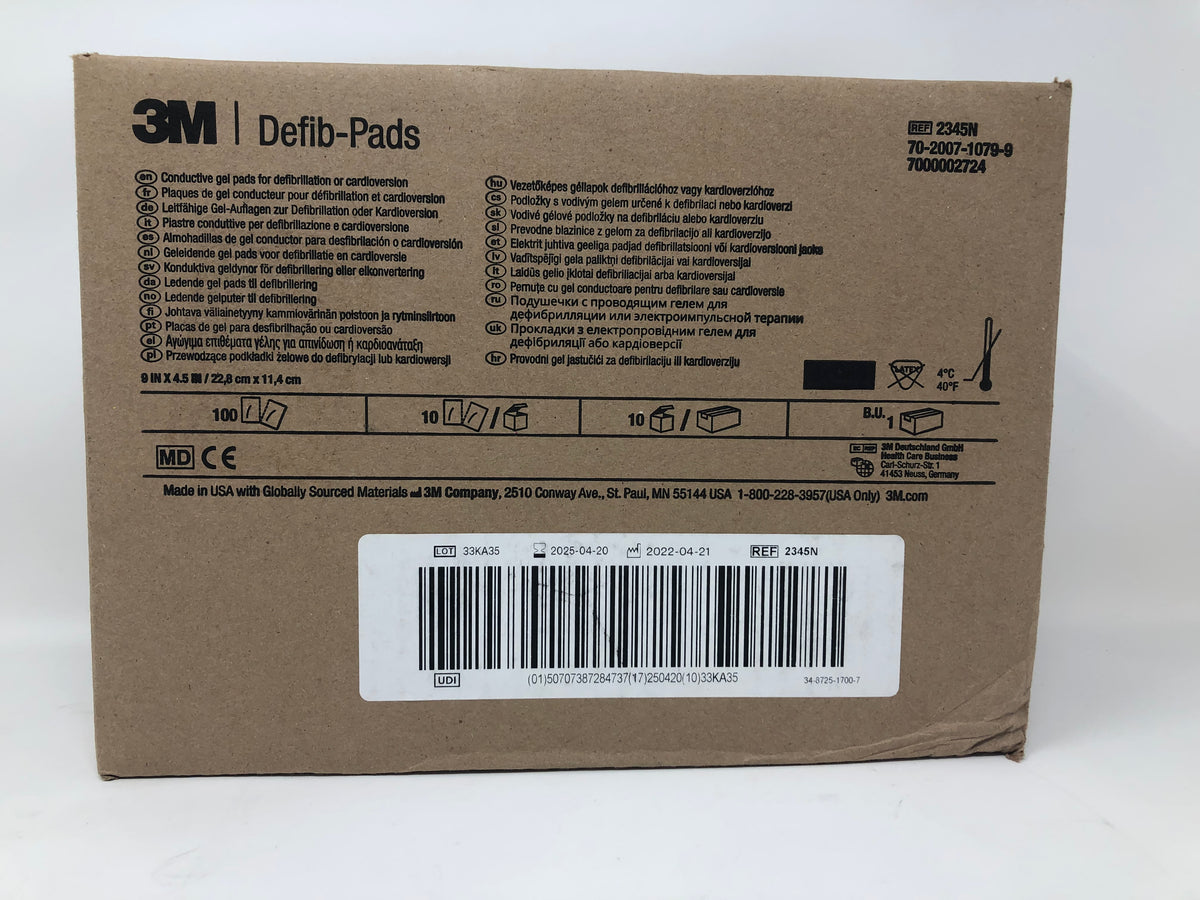 3M Healthcare Defib-Pads Electrode Defibrillator Pad 4.5" x 4.5" 2345N ...