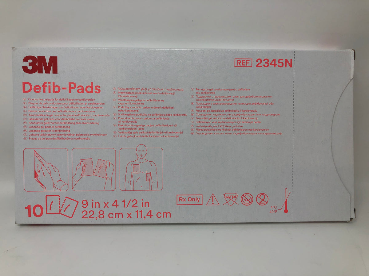 3M Healthcare Defib-Pads Electrode Defibrillator Pad 4.5" x 4.5" 2345N ...