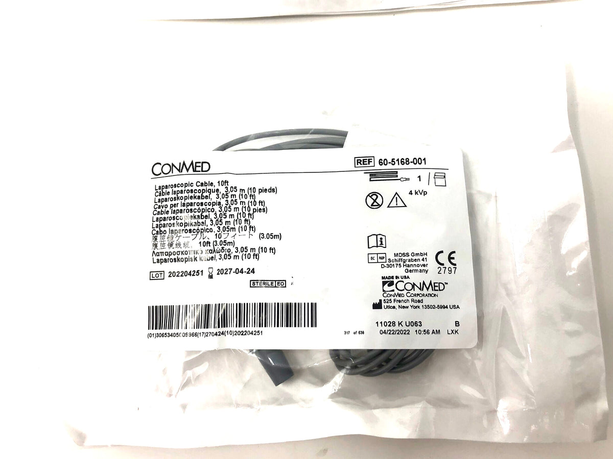 Laparoscopic Cable Disposable 10ft Lot of 40 Conmed 60-5168-001 EXP-4 ...