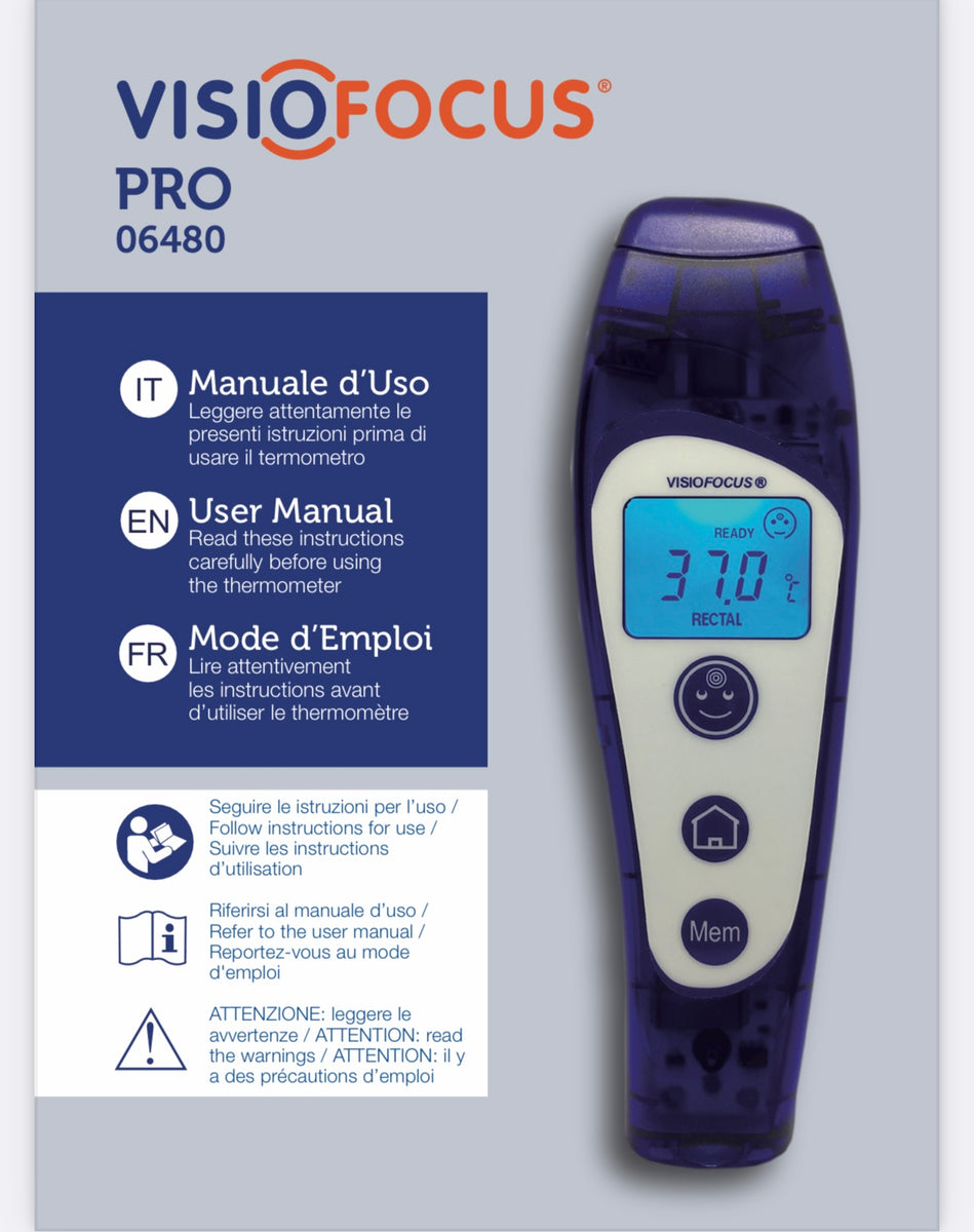 Infrared Forehead Thermometer Non-Contact VisioFocus Pro 06480 Batteri ...
