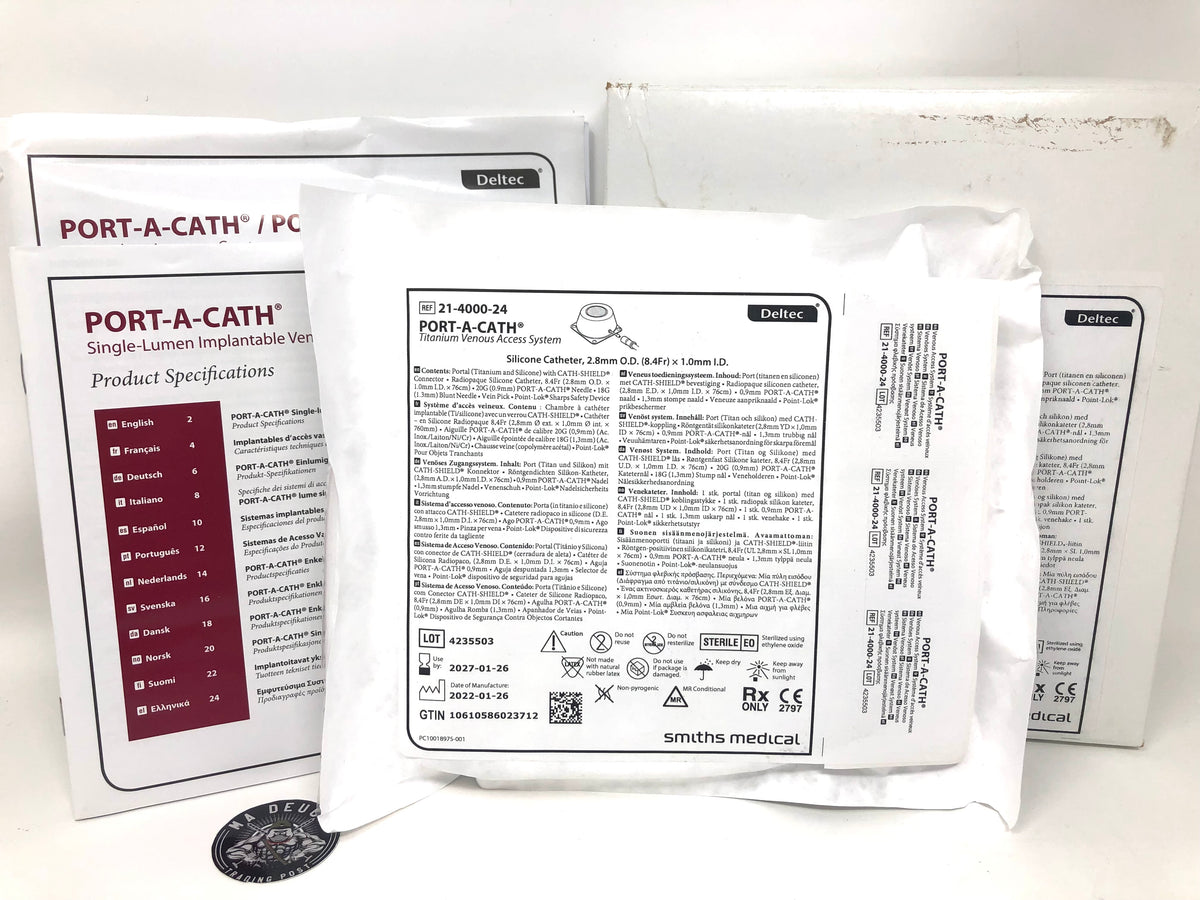 Port-A-Cath 21-4000-24 Titanium Venous Access System Smith Medical – Ma ...