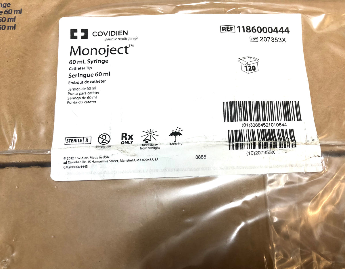 COVIDIEN Monoject™ Catheter Tip Sterile Syringe 60ML Soft Pack In Date ...