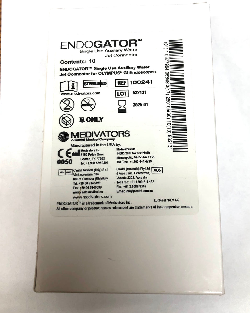 Endogator Single Use Auxiliary Water Jet Connector 100241 Case of 140 ...