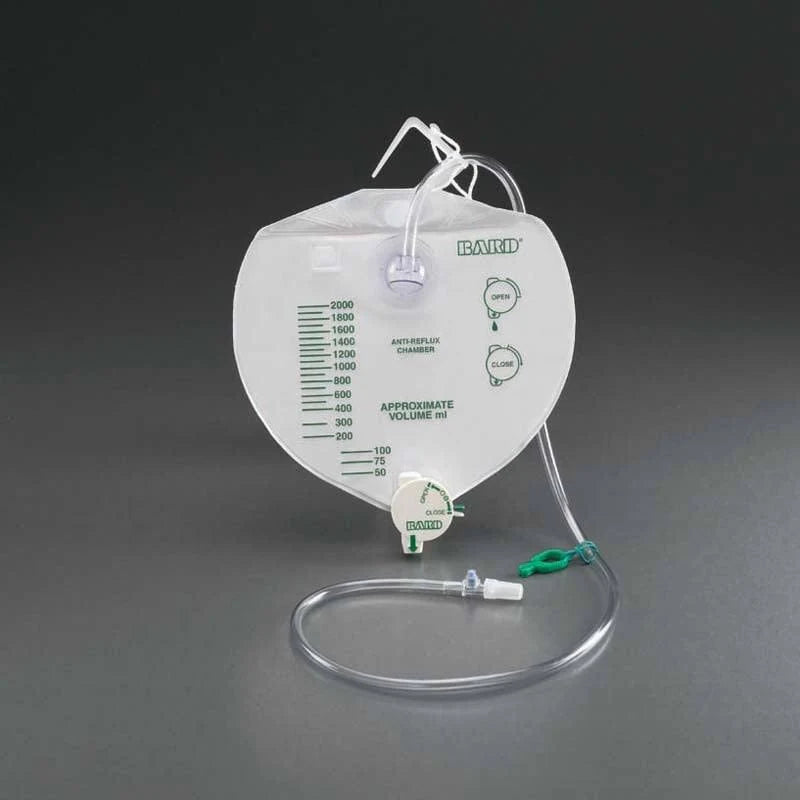 Bard Anti-Reflux Valve Urinary Drain Bag 10/Case 153202 EXP 05/2025 ...